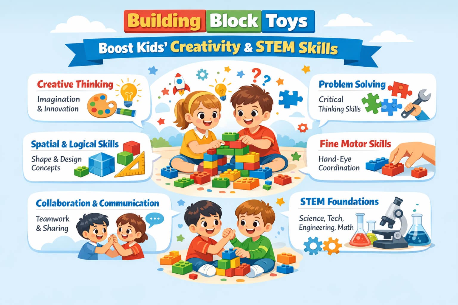 How Building Block Toys Help Kids Develop Creativity And STEM Skills ...